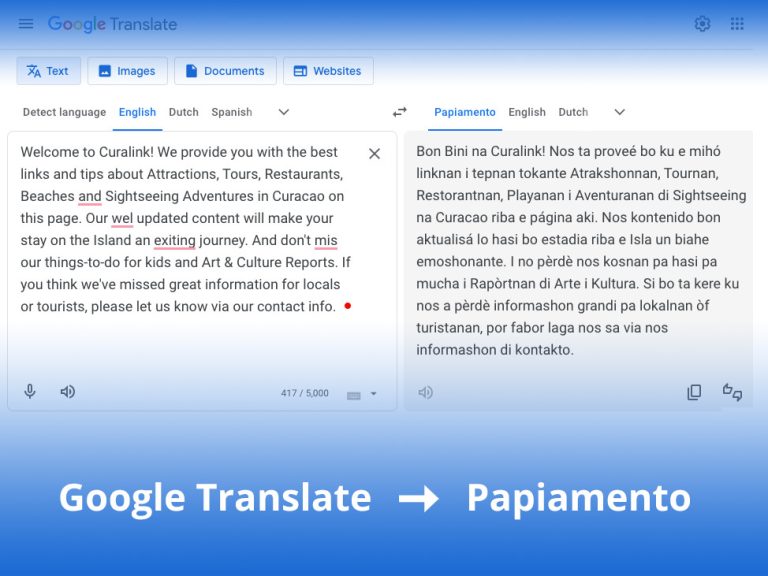 Papiamento Added to Google Translate - CURALINK